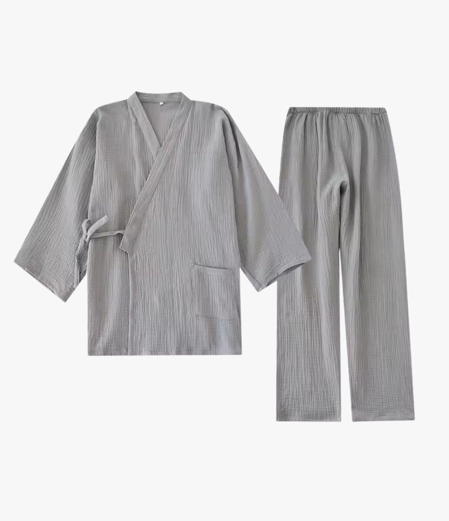 Women's Samue (作務衣) | Japanese Leisure Two-Piece Set – Kimonoji