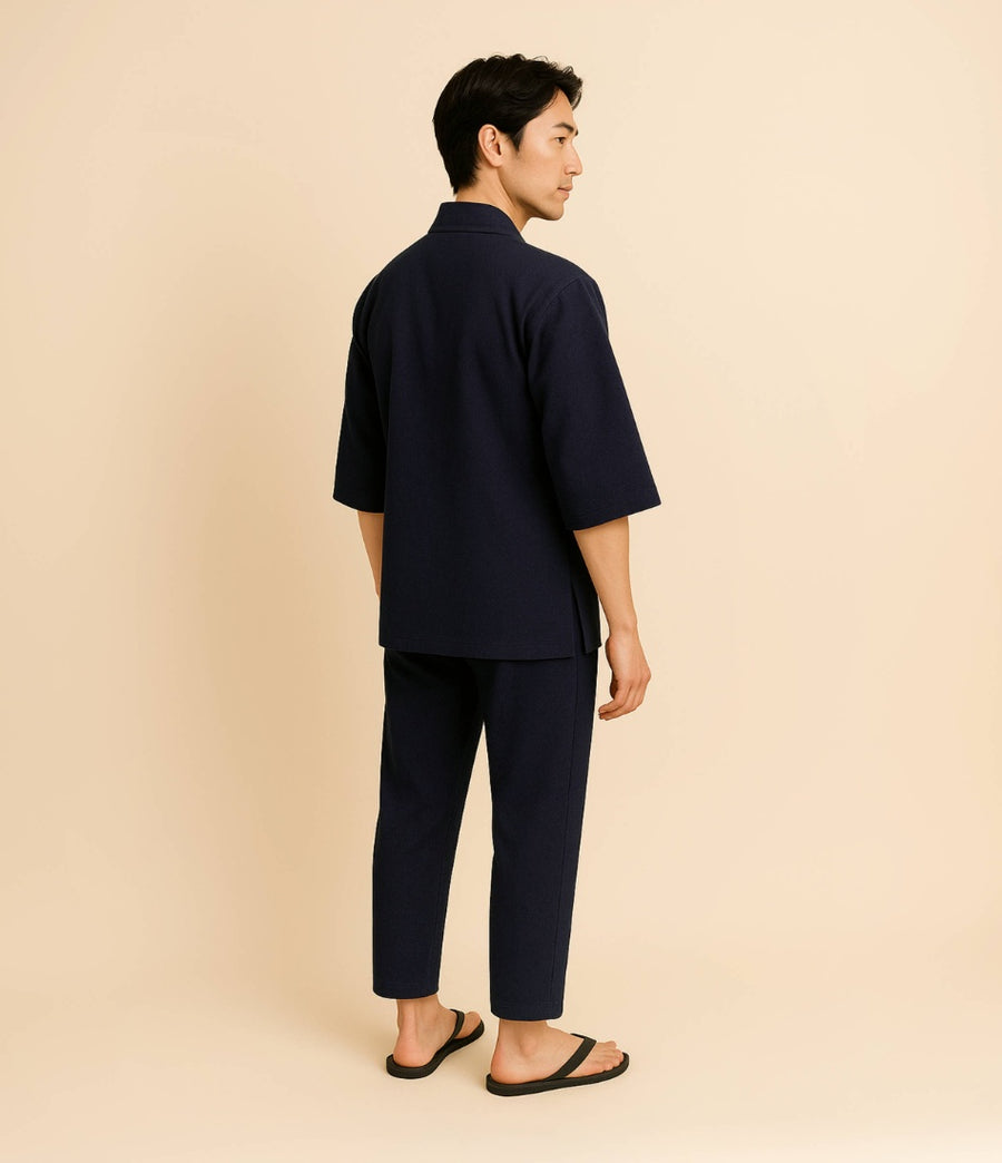Men's Samue (作務衣) | Japanese Leisure Two-Piece Set – Kimonoji